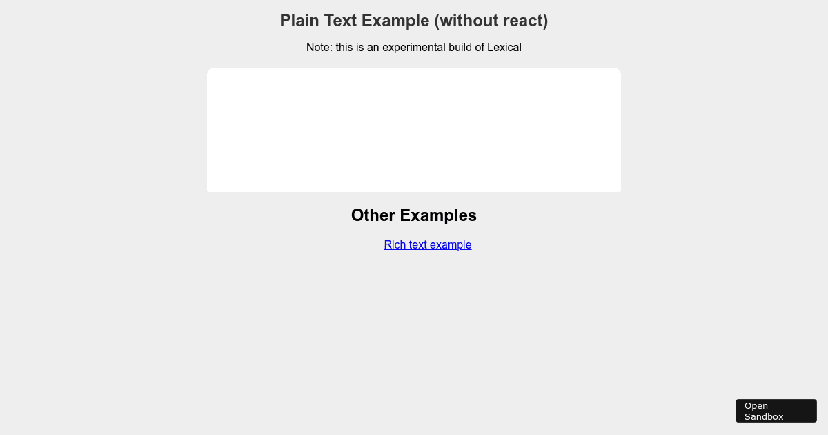 lexical-vanilla-js (forked) - Codesandbox