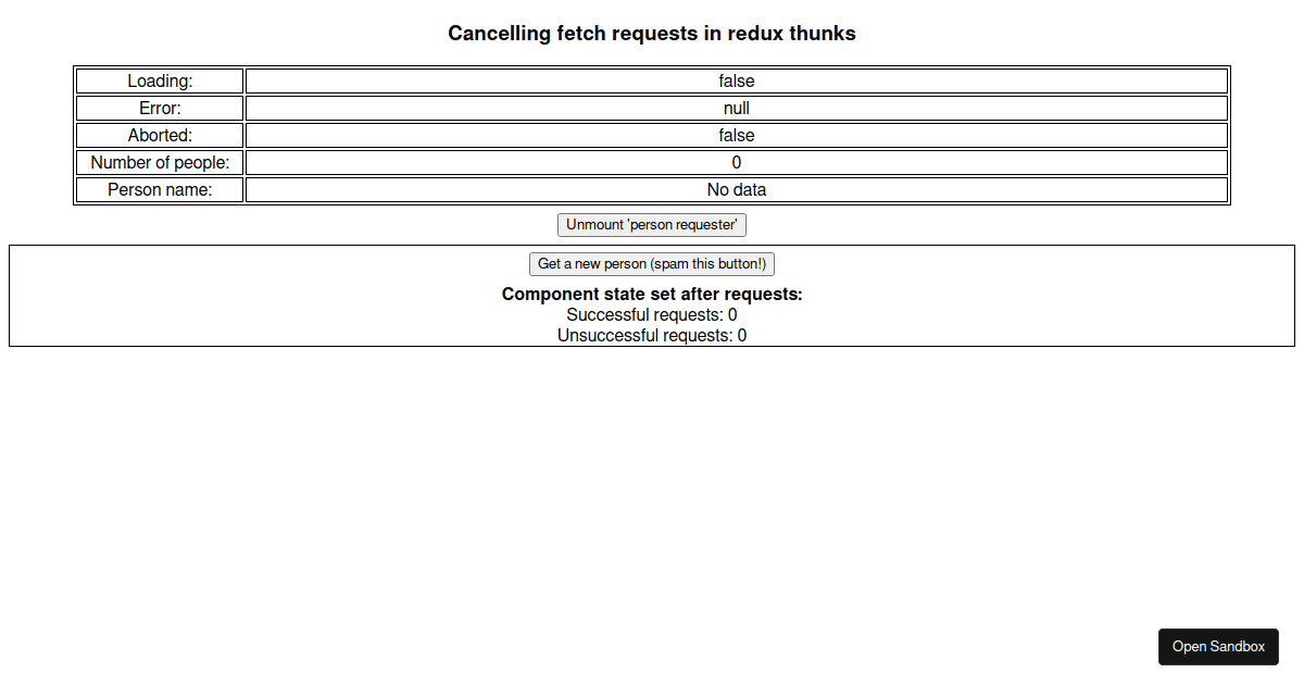 Shrugsy/redux-thunk-fetch-request-cancelling - Codesandbox