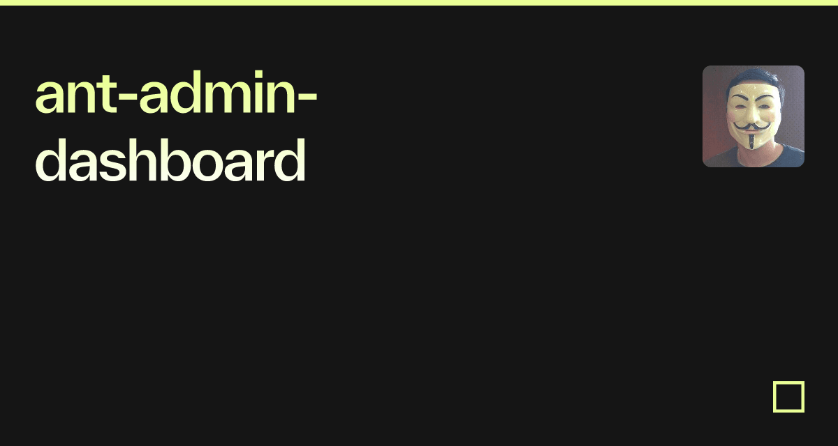 ant-admin-dashboard - Codesandbox