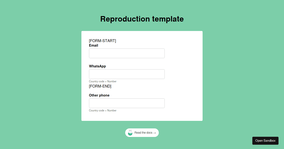 Bug with optional fields inside FormulateForm - Codesandbox