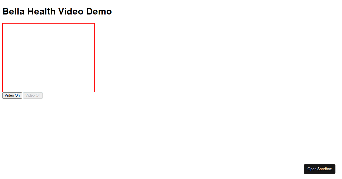 Twilio Video Demo Codesandbox