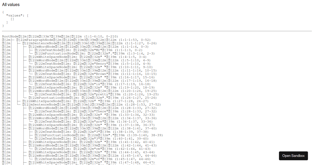 parse-english-sentences - Codesandbox
