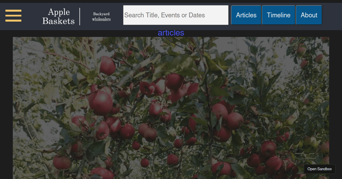 Apple Basket styled.component Navbar - Codesandbox