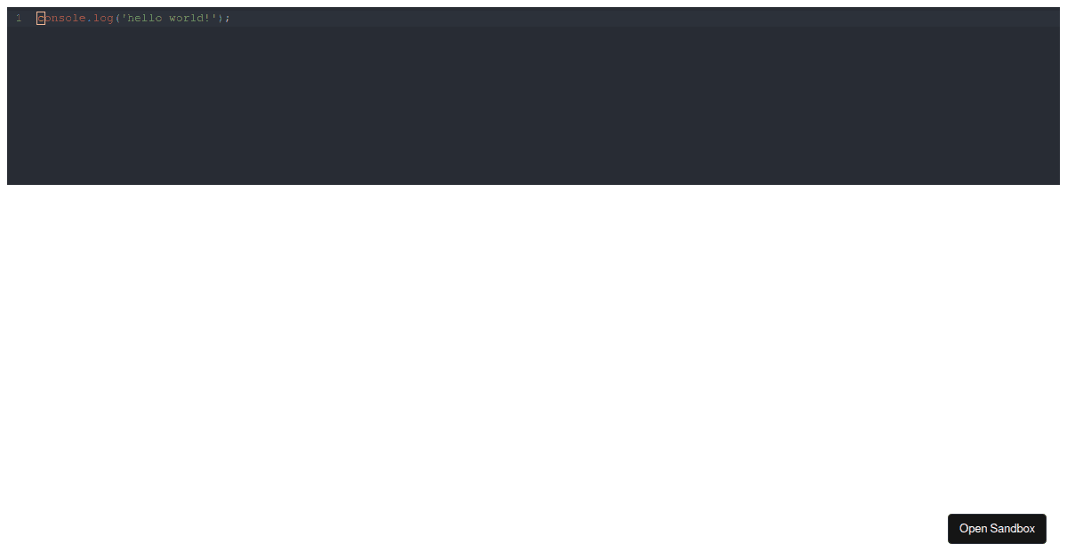 React Codemirror Example Codemirror 6 Uiwjsreact Codemirrorissues331 Codesandbox