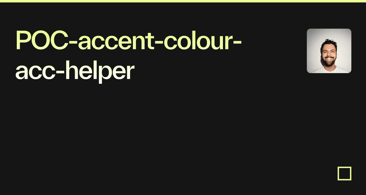 POC-accent-colour-acc-helper - Codesandbox