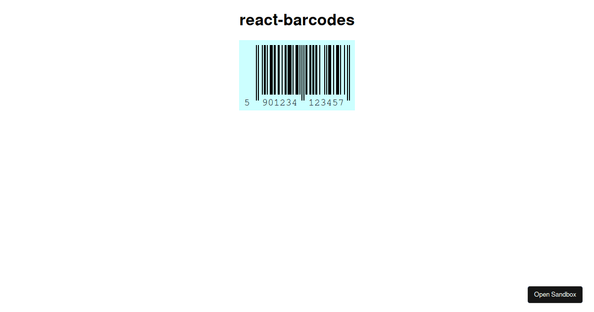 react-barcodes (forked) - Codesandbox