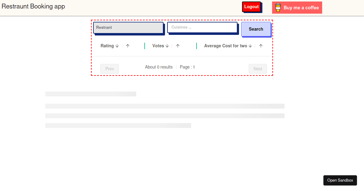 restaurant - Codesandbox