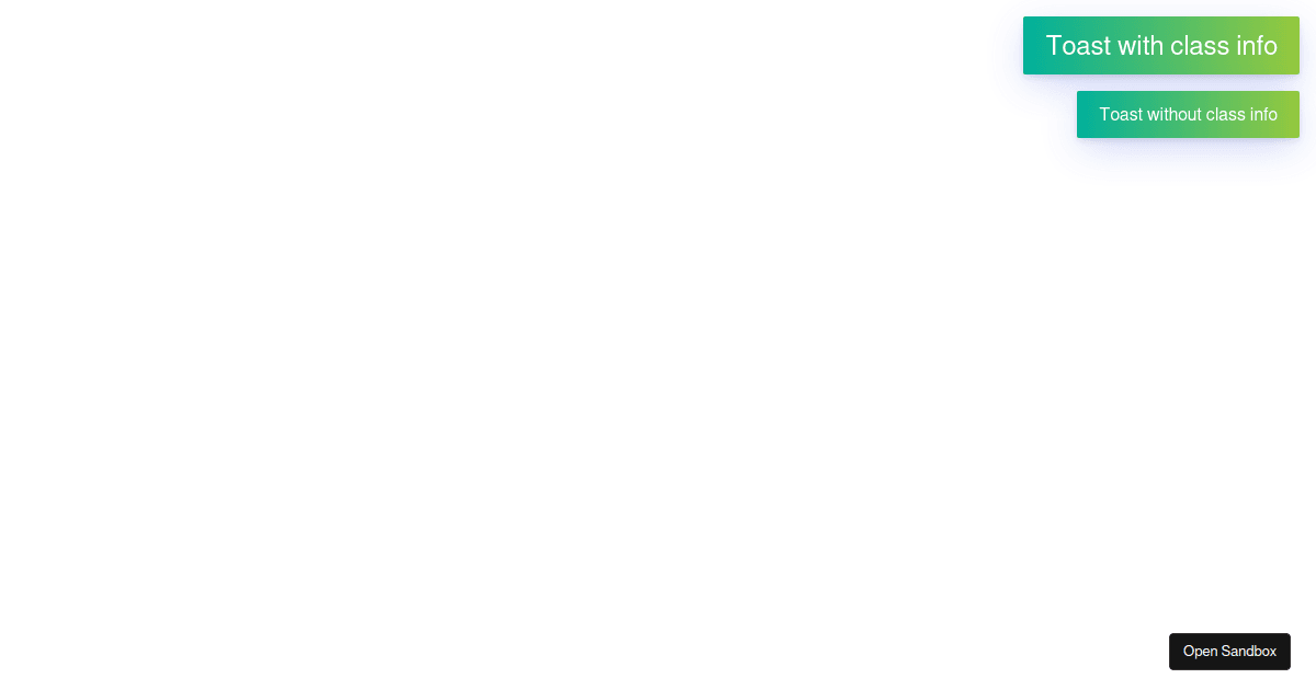 Toastify Classname Option - Codesandbox