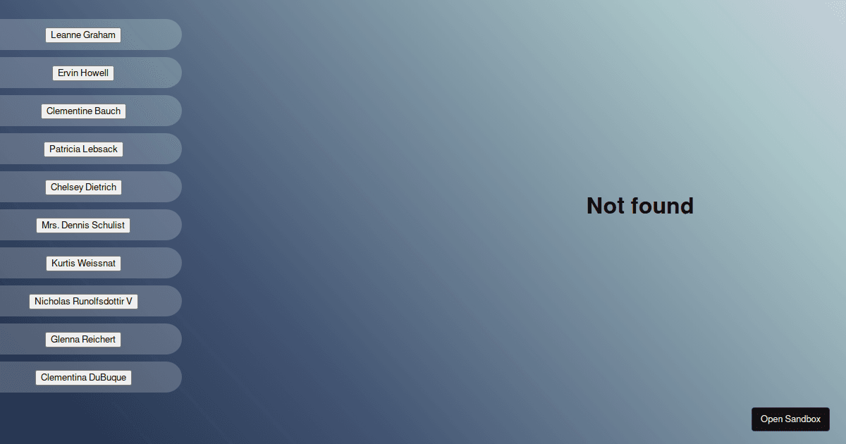 react-router - Codesandbox