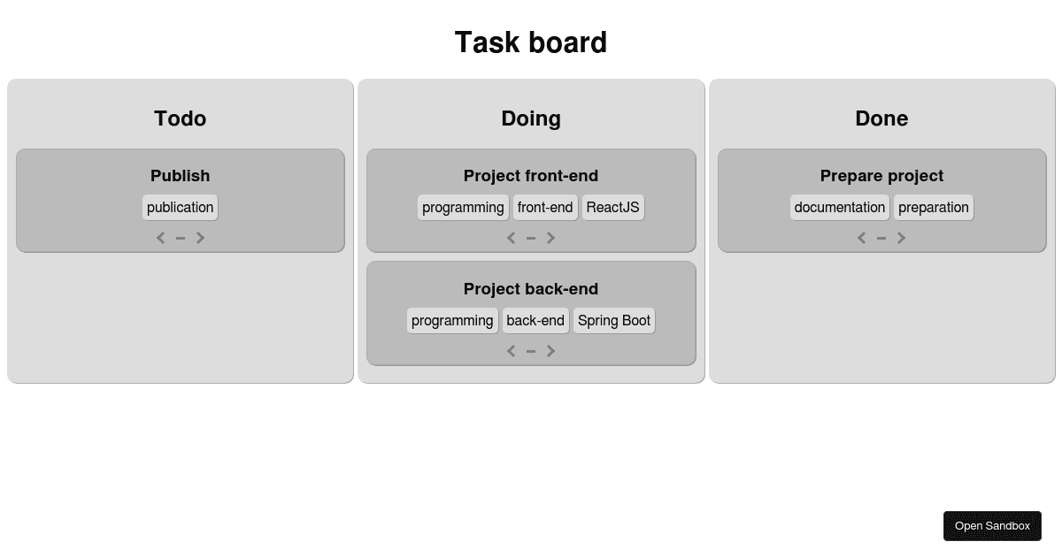 todo-doing-done-reactjs - Codesandbox