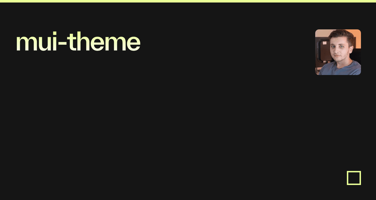 mui-theme - Codesandbox