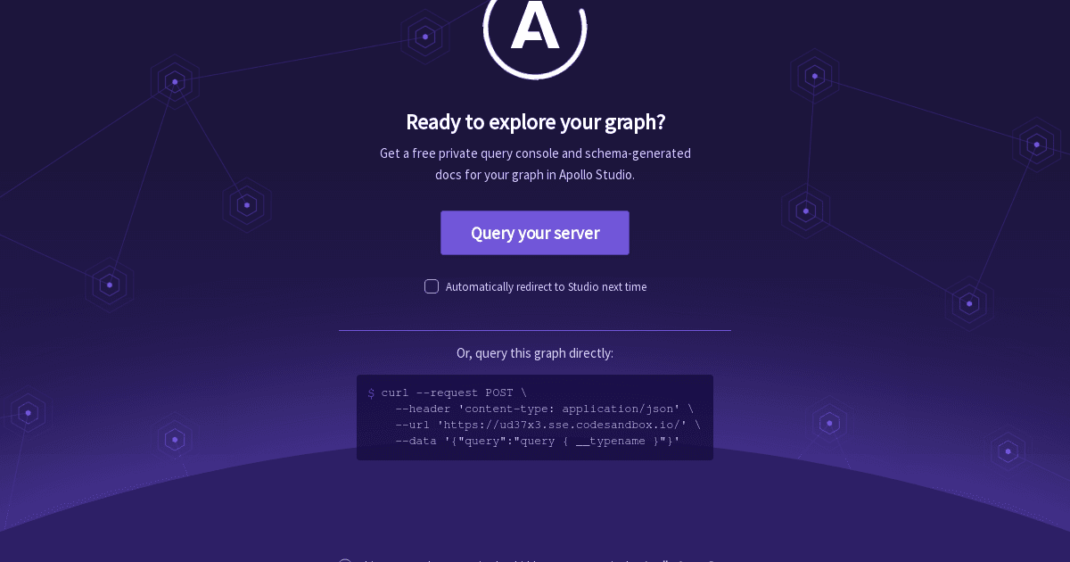 Apollo Server - Codesandbox