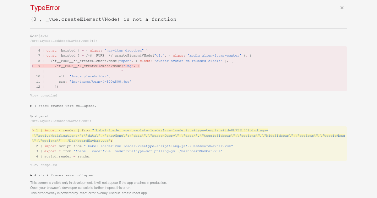 Vue Argon Dashboard Codesandbox