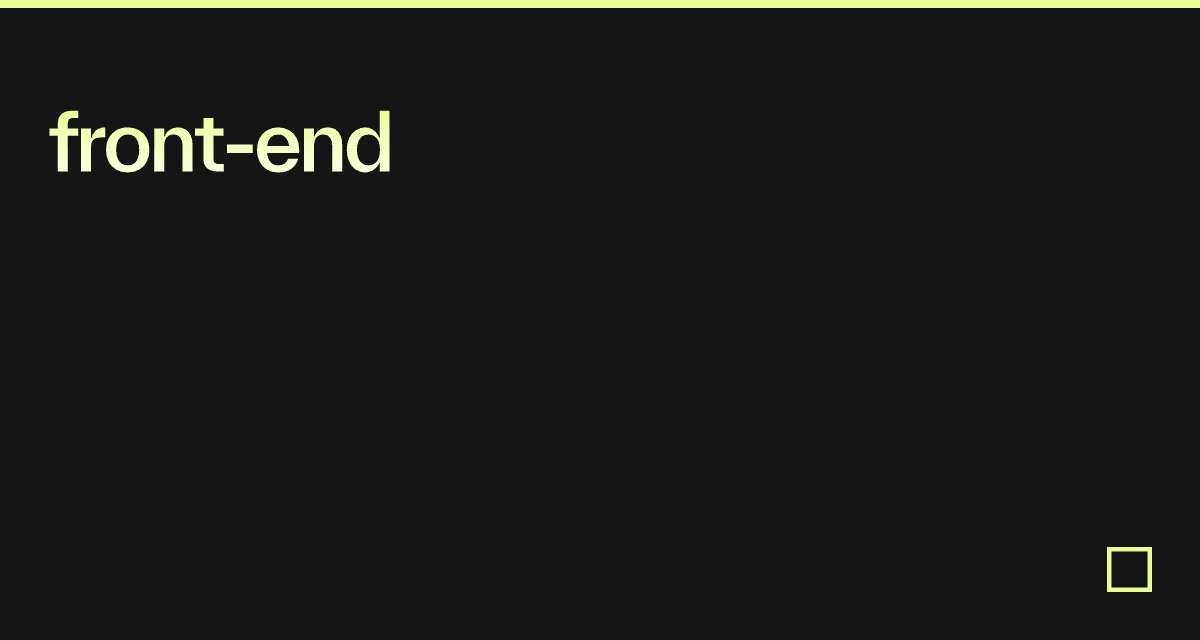 front-end - Codesandbox