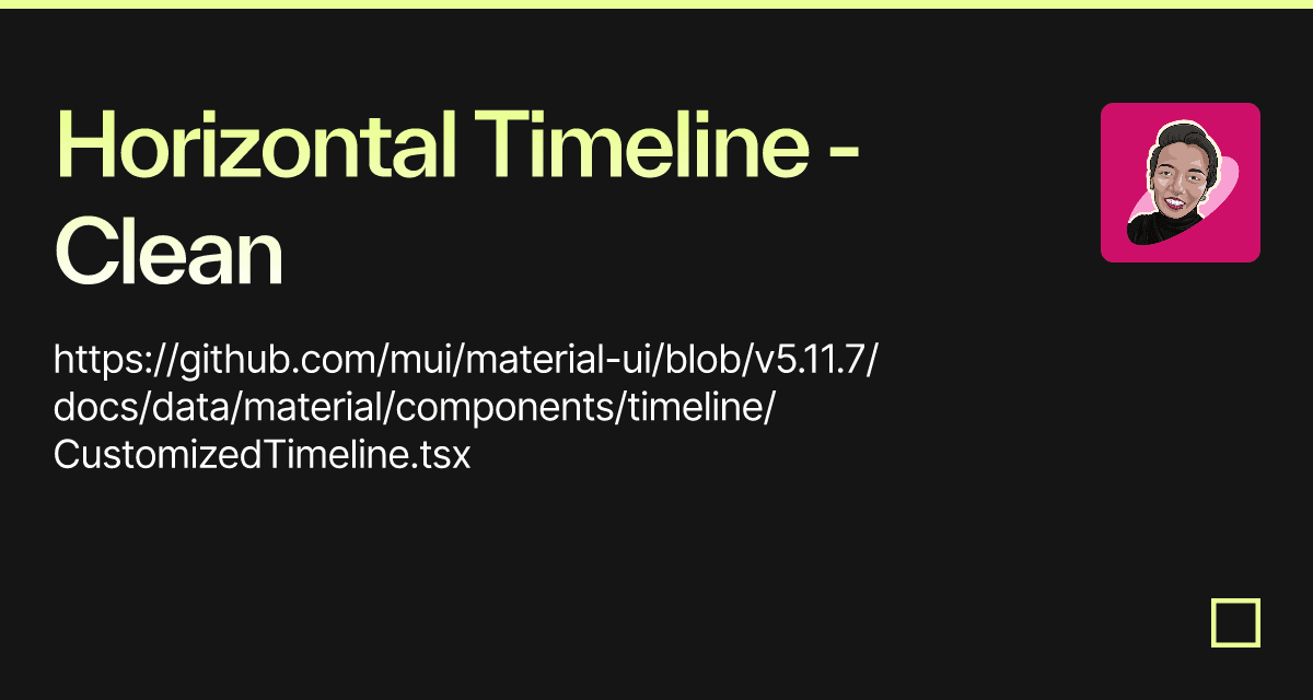 Horizontal Timeline - Clean - Codesandbox