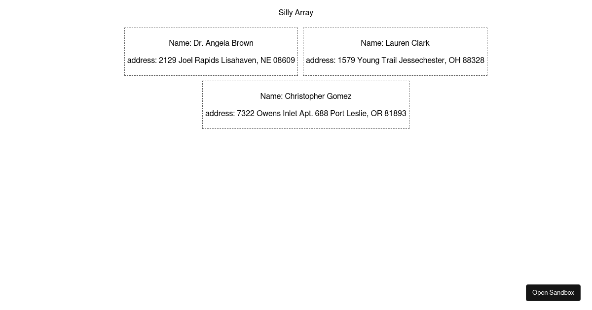 Array Angular X01 Codesandbox