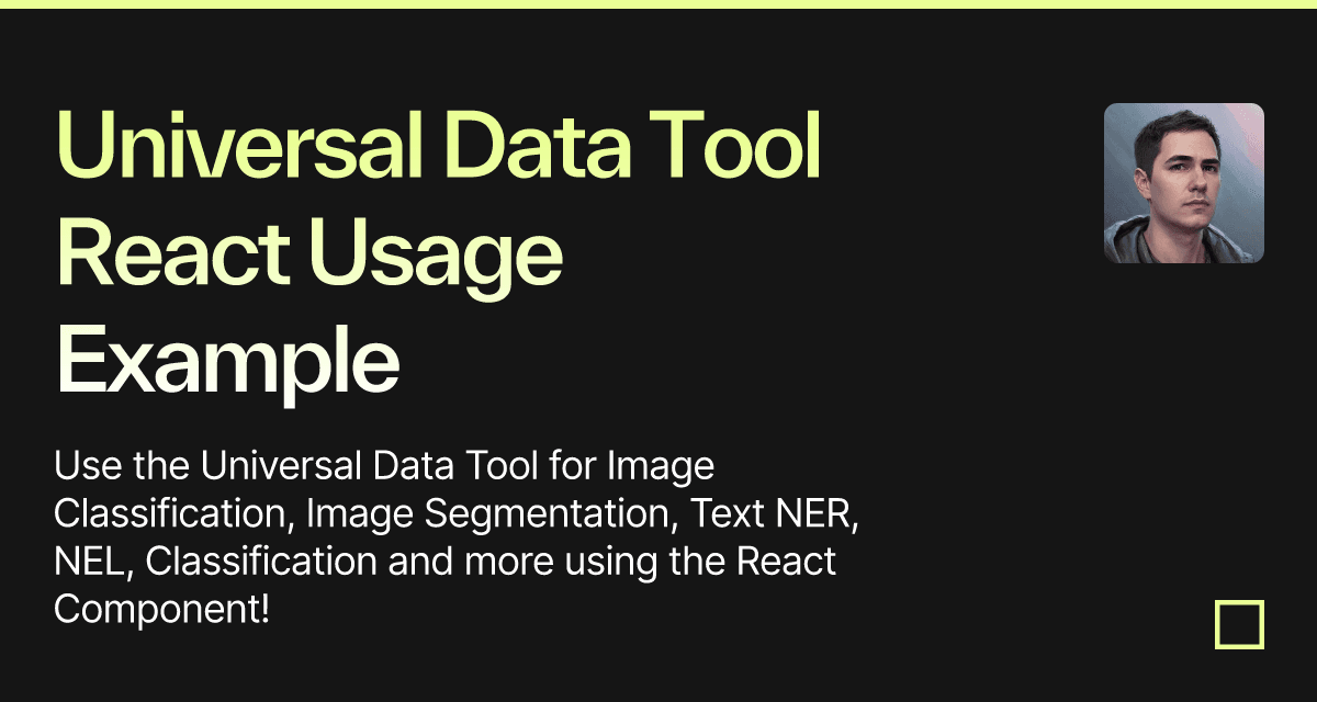 Universal Data Tool React Usage Example - Codesandbox