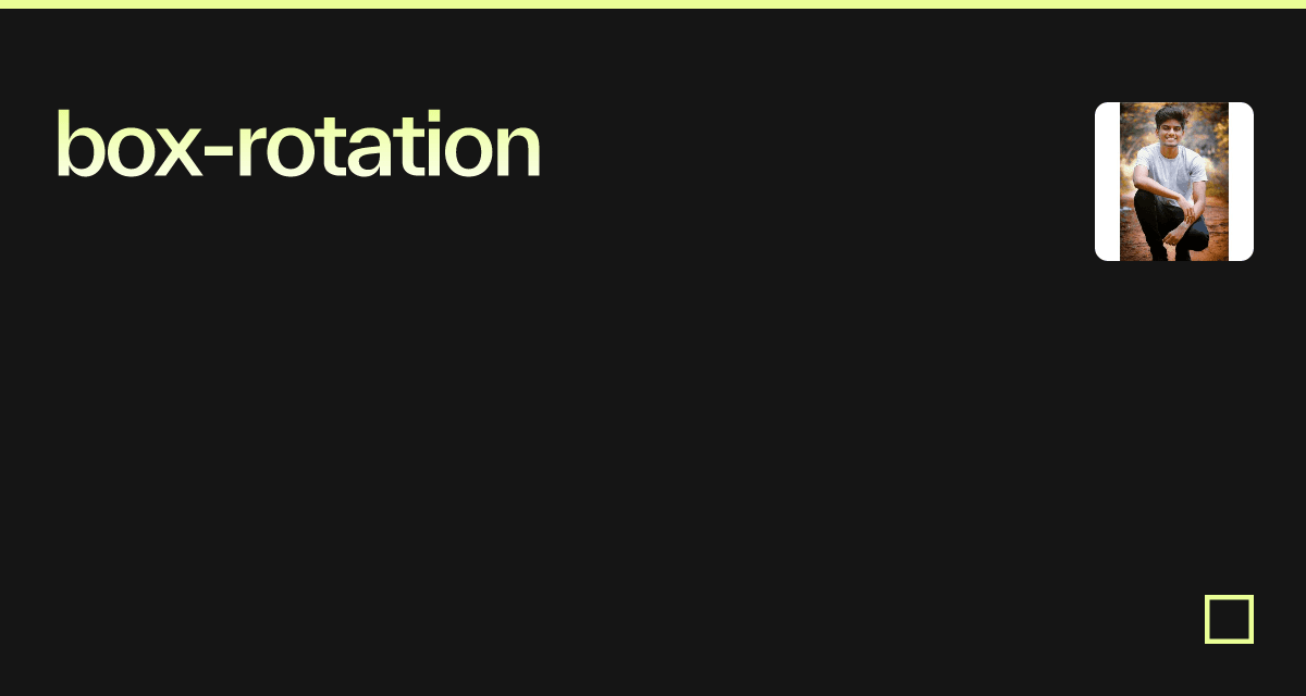 box-rotation - Codesandbox