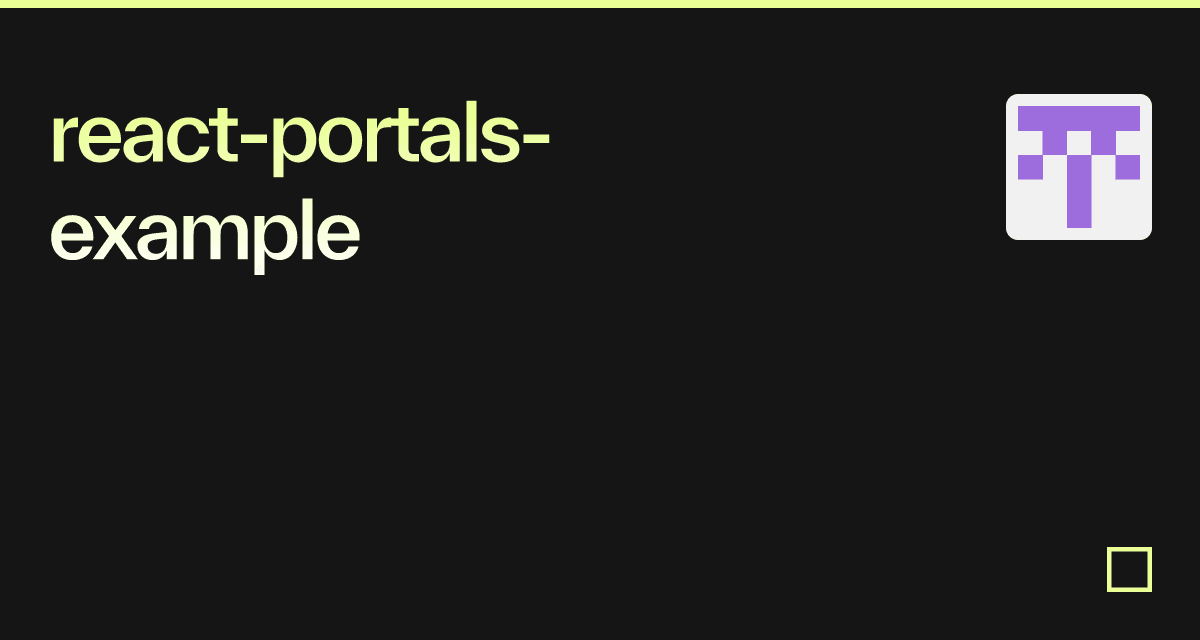 react-portals-example - Codesandbox