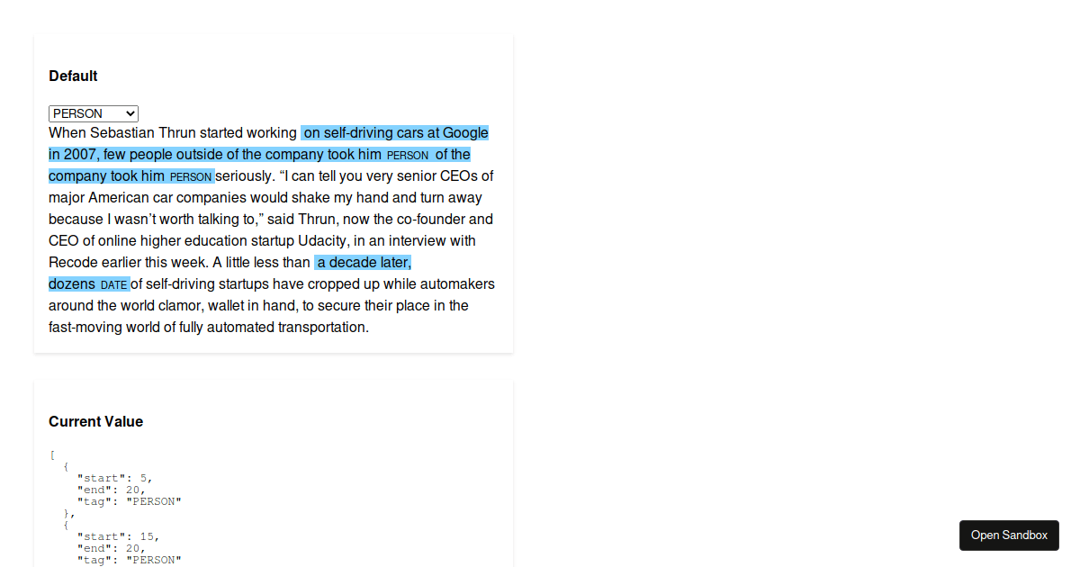 react-text-annotate - Codesandbox