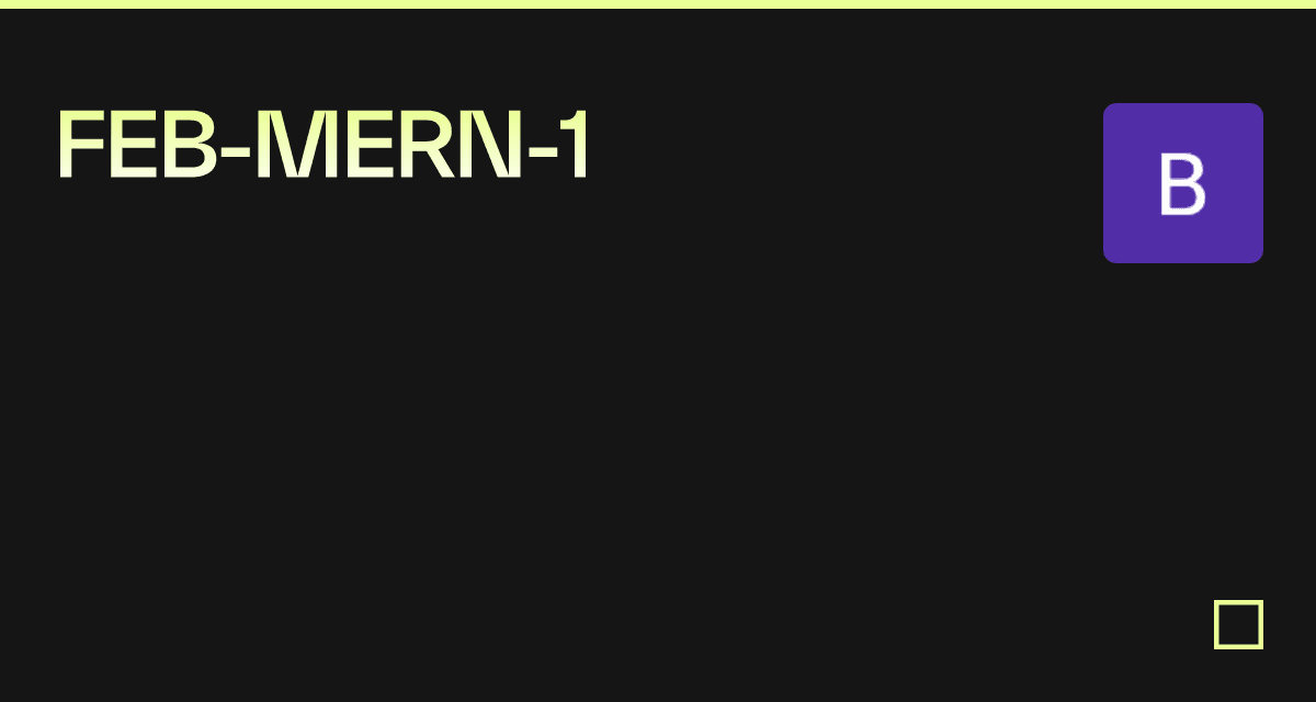 FEB-MERN-1 - Codesandbox FEB-MERN-1 - Codesandbox