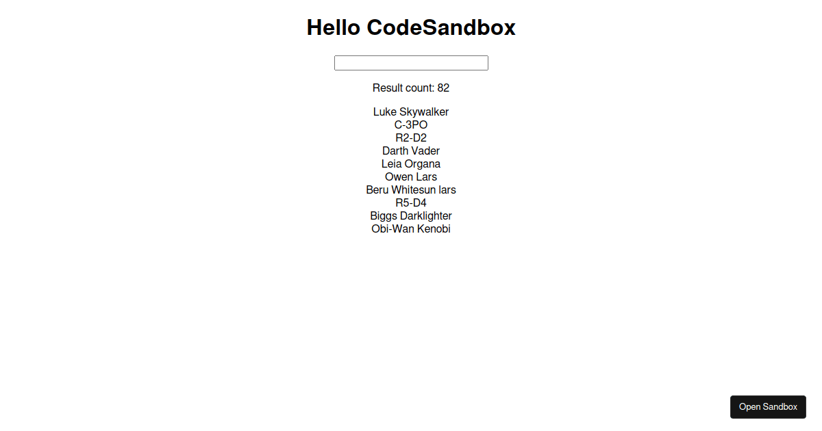 swapi-search - Codesandbox swapi-search - Codesandbox