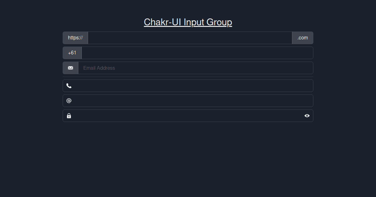 Chakra-input-group-demo - Codesandbox