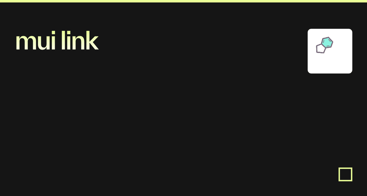 mui link - Codesandbox