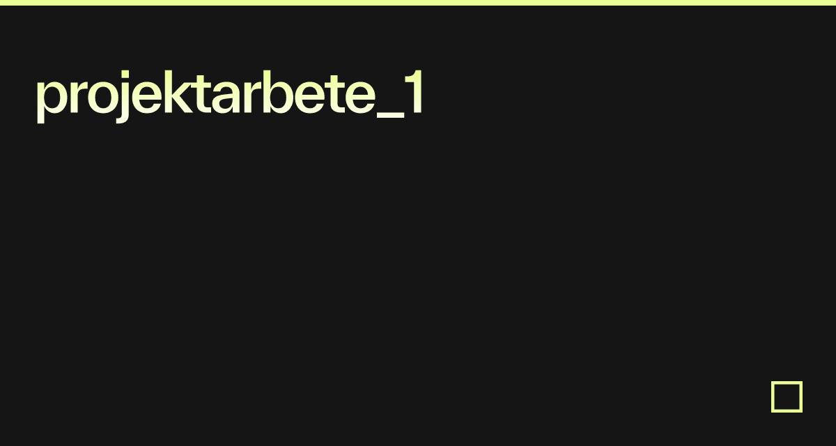 projektarbete_1 - Codesandbox