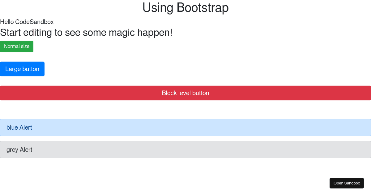 Bootstrap - Codesandbox