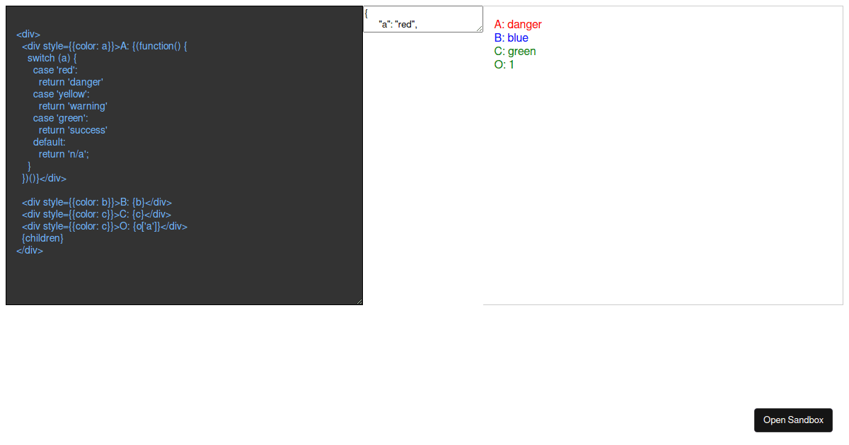 react-live-editor (forked) - Codesandbox