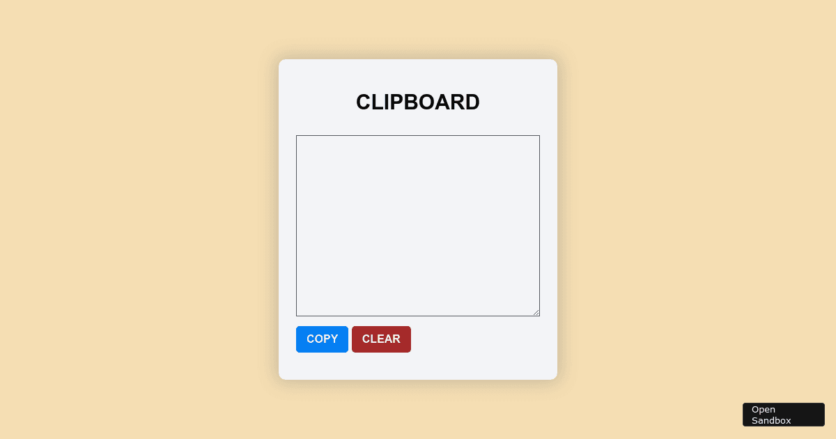clipboard - Codesandbox