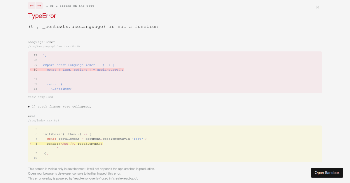 Pair programming exercise (forked) - Codesandbox Pair programming exercise (forked) - Codesandbox