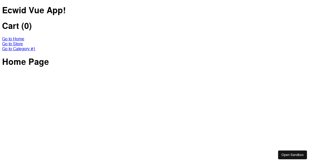 Ecwid Vue Integration Forked Codesandbox