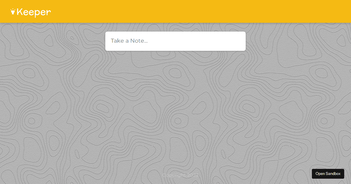 keeper-app-part-1-starting - Codesandbox