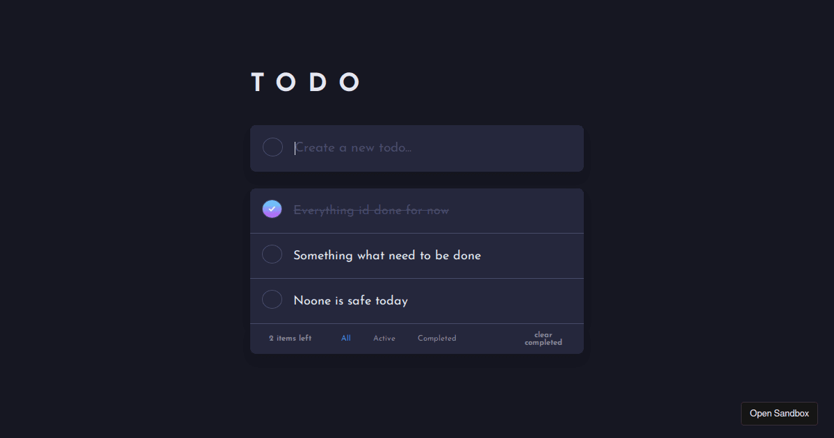 todo - Codesandbox