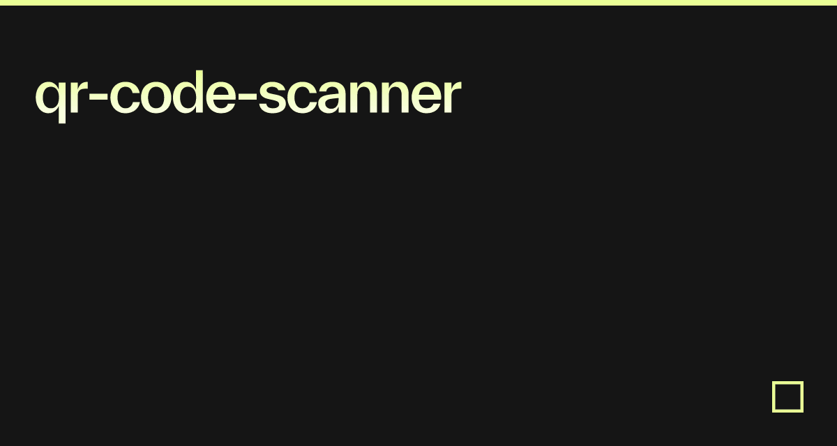 qr-code-scanner - Codesandbox