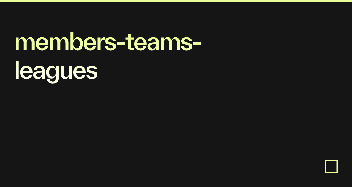 members-teams-leagues - Codesandbox