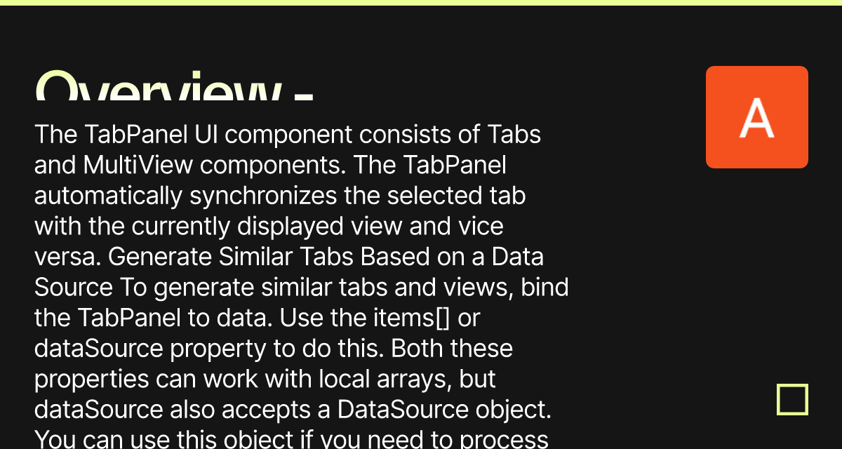 Overview Devextreme Tab Panel Forked Codesandbox