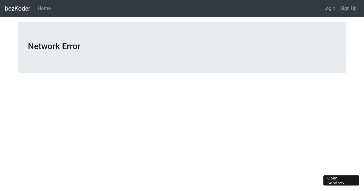 React Redux Login Example Codesandbox