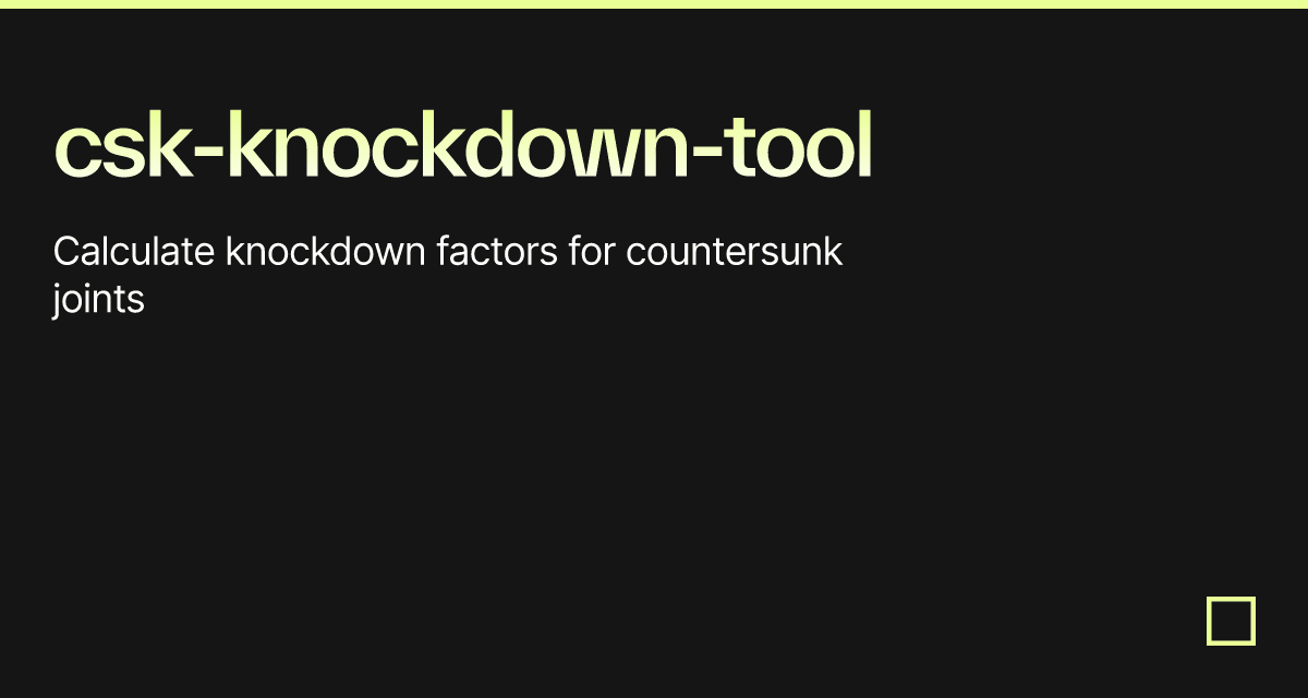csk-knockdown-tool - Codesandbox