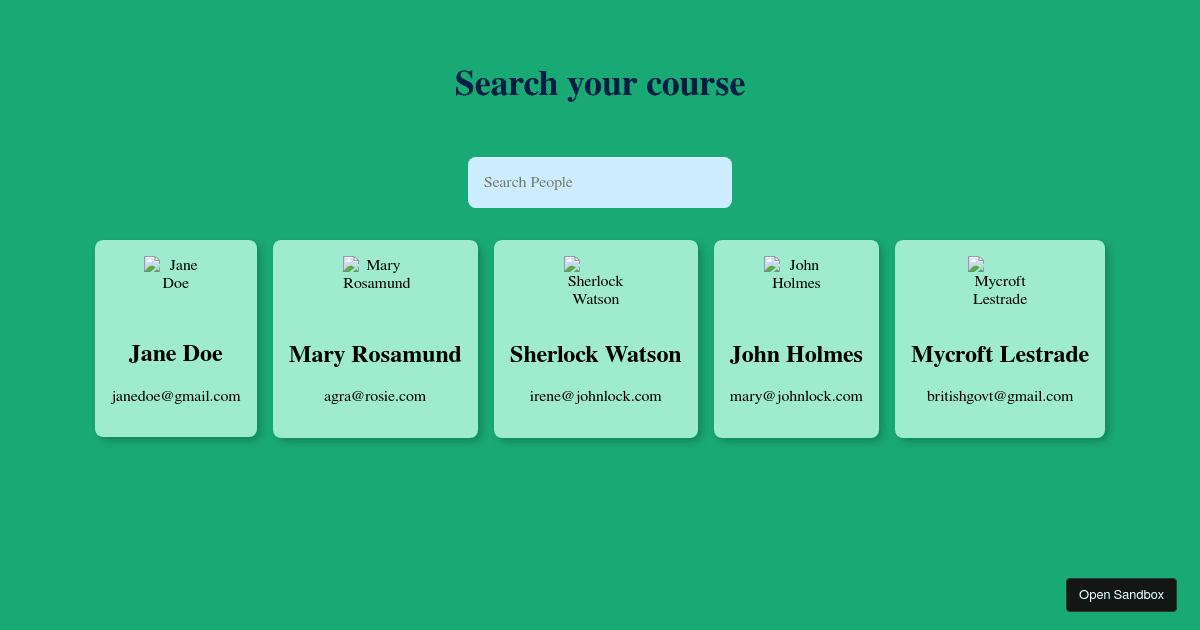 react-search - Codesandbox