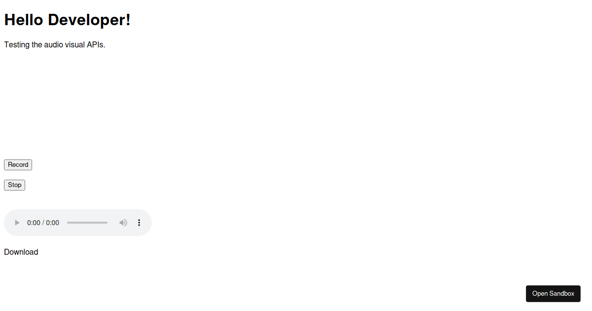 Audio (forked) - Codesandbox