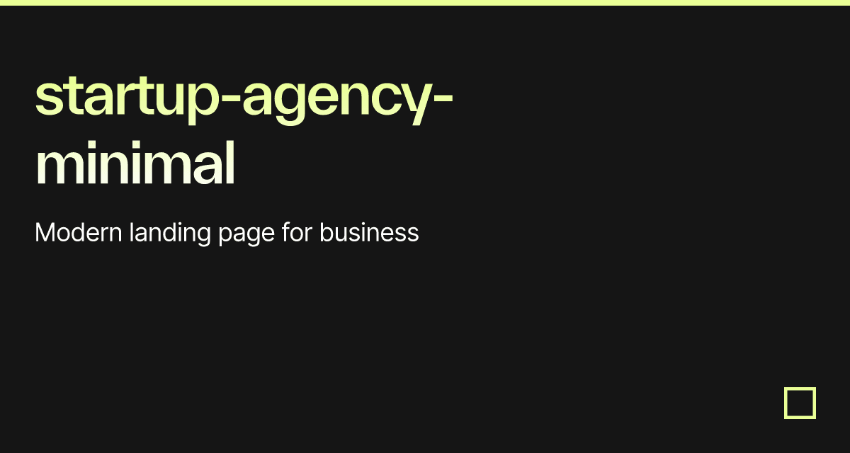 startup-agency-minimal - Codesandbox