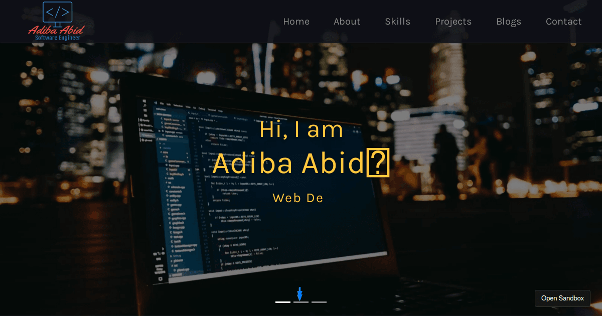 react-portfolio - Codesandbox