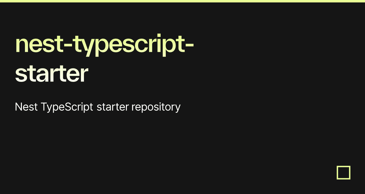 nest-typescript-starter - Codesandbox