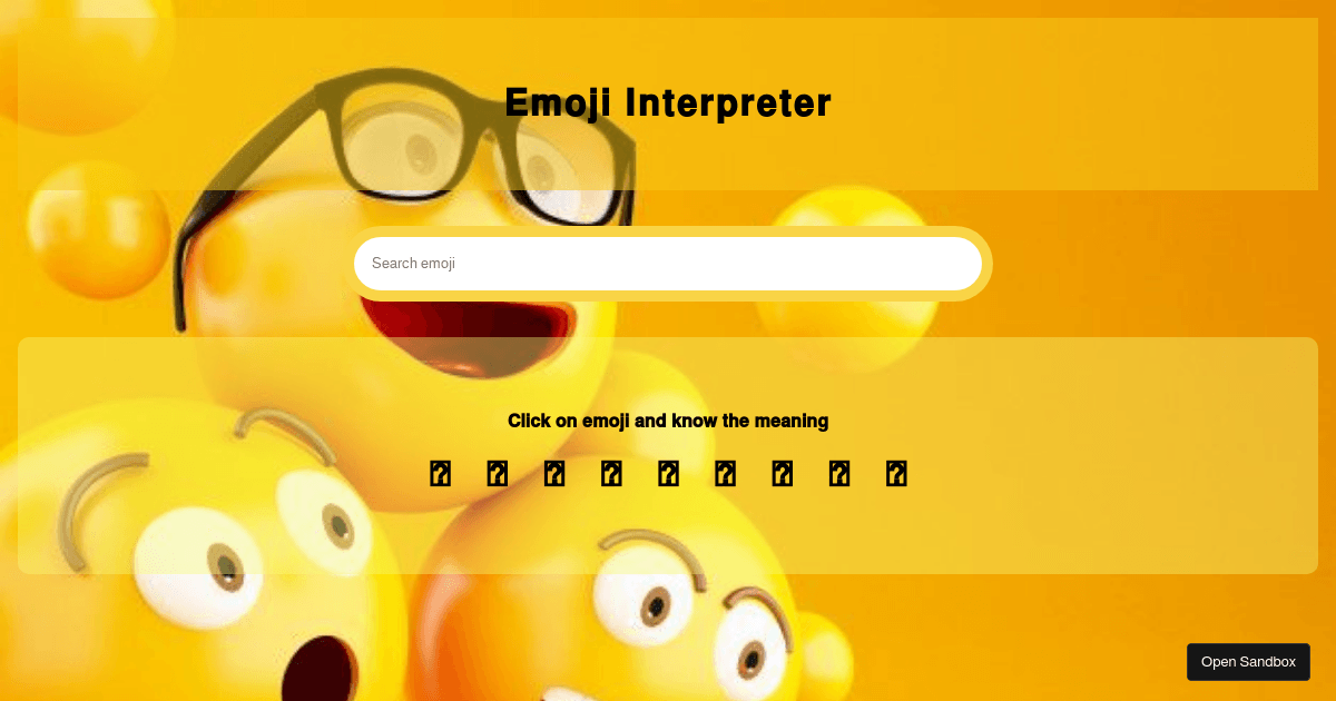 emoji interpreter - Codesandbox