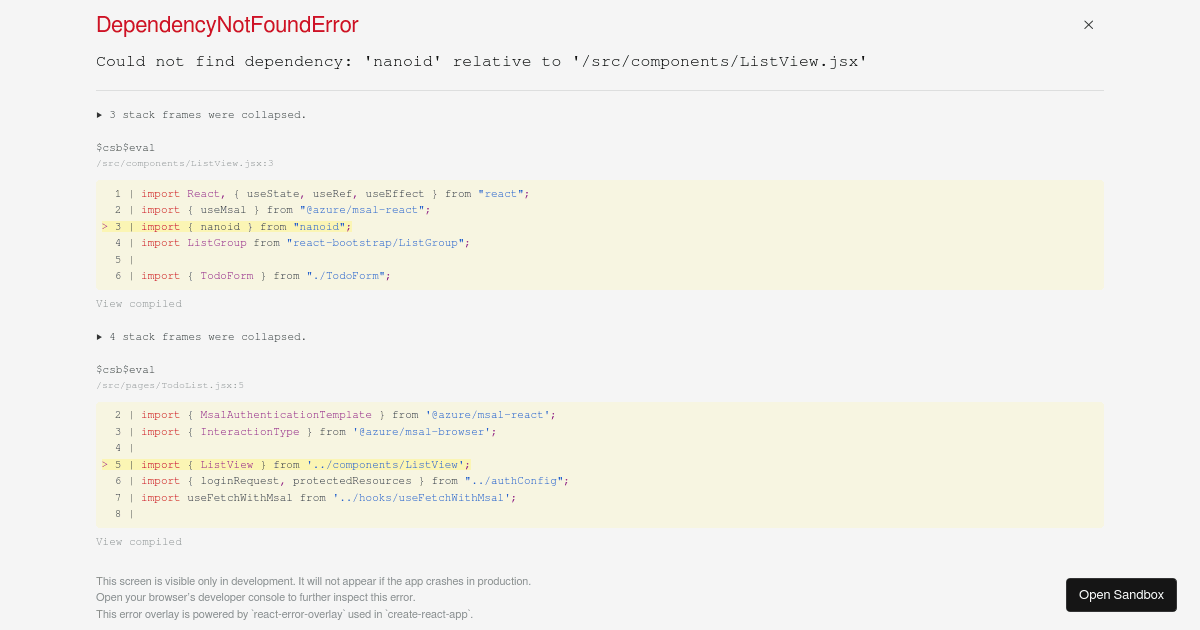 ms-identity-react-c3s2 - Codesandbox