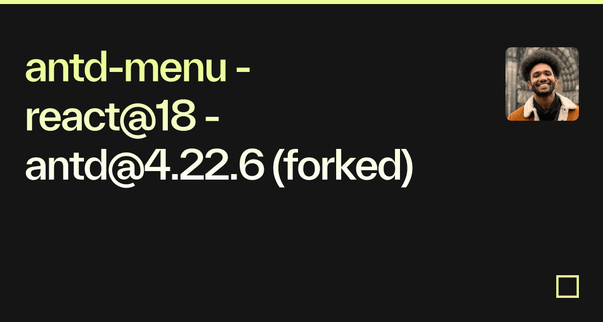 Antd Menu React18 Antd4226 Forked Codesandbox
