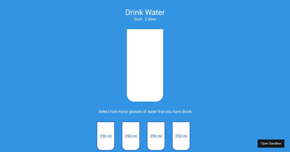 16 - Drink Water - Codesandbox